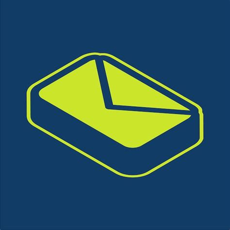 Premium Vector Green Retro Isometric Vector Email Icon With Editable Background