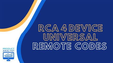 Programming RCA Device Universal Remote Codes