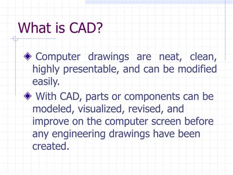 Ppt Memd 261 Computer Aided Design Cad Introduction To Cad