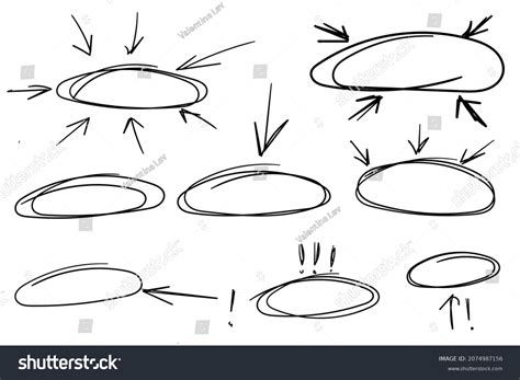 Hand Drawn Circle Outline Selection Highlight Stock Vector Royalty Free Shutterstock