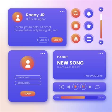 premium vector flat design ui and ux elements