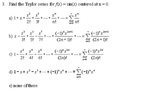Taylor Series Polynomial