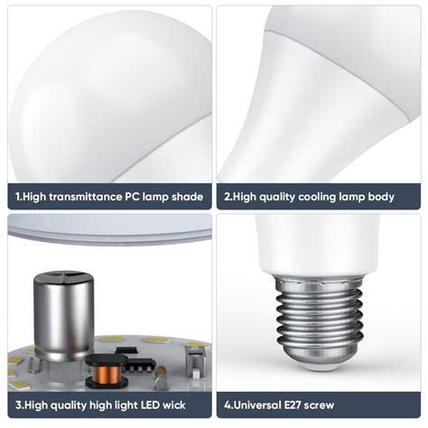 Mitsushi E27 Interface 5w 18w White Bulb Energy Saving Led Bulb