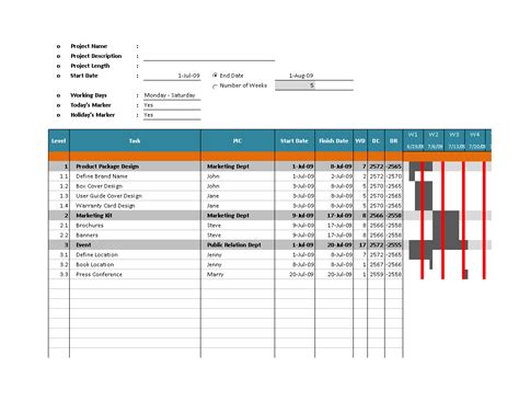 Detail Gantt Chart Excel Template Xls Koleksi Nomer 46