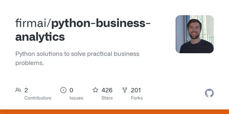 GitHub Firmai Python Business Analytics Python Solutions To Solve Practical Business Problems