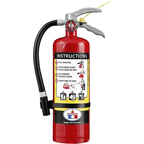 Badger 22486 5 Lb Standard Abc Multipurpose Dry Chemical Fire Extinguisher With Vehicle Bracket