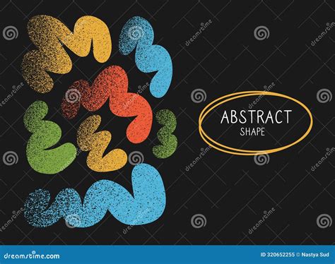 Grainy Multicolored Textured Organic Shape Curvy Wavy Blob Background Groovy Strange Poster