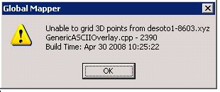 Error Global Mapper Wont Load Xyz Ascii Global Mapper Forum