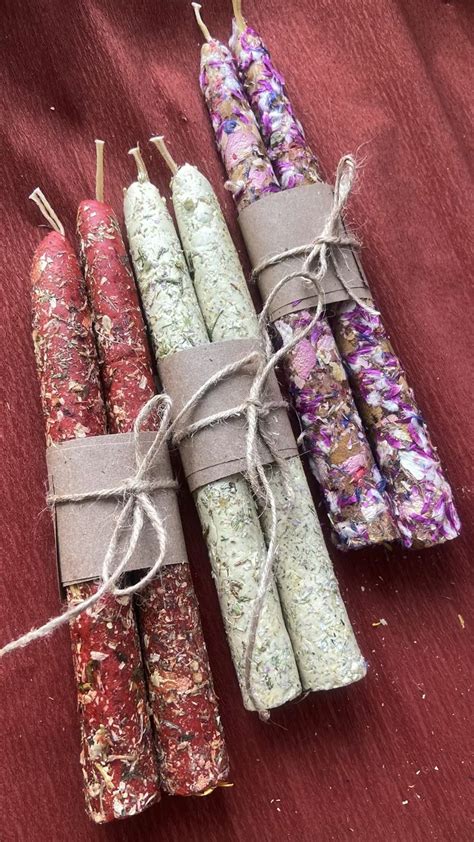 Катаные свечи из пчелиного воска с травами Свечи ручной работы Свеча Свечки