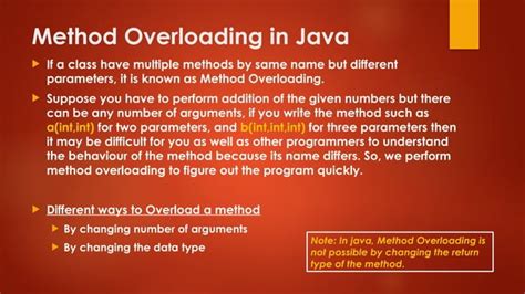 Lecture5methodoverloadingfinalpptx In Java Pptx
