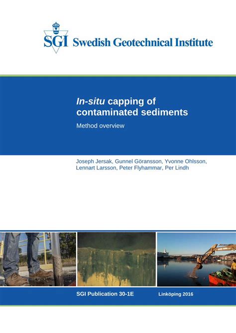 Pdf In Situ Capping Of Contaminated Sediments€¦ · In Situ Capping Of Contaminated Sediments