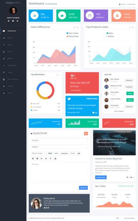 Premium Admin Template Responsive Web Application Kit