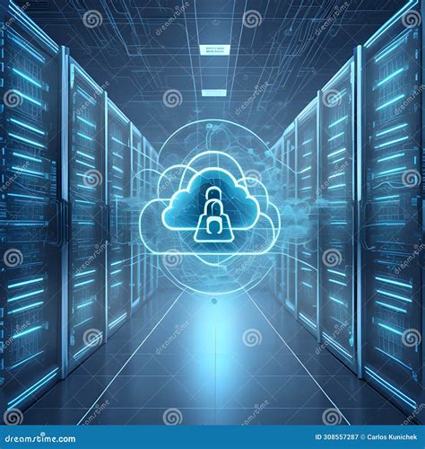 Cyber Security Ai Mind Network Management Modern Data Center Cloud Networking Generated