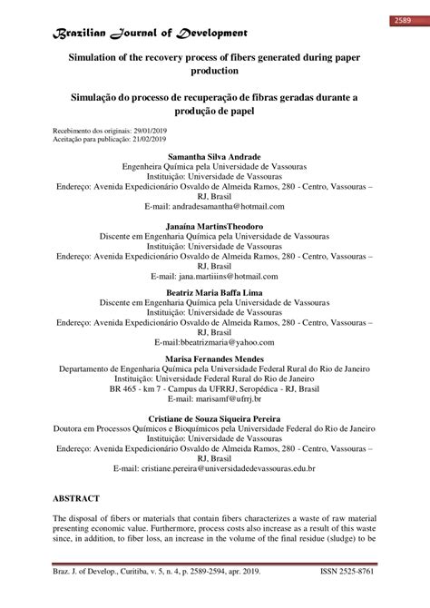 Pdf Simulation Of The Clo2 Generation Process In A Paper