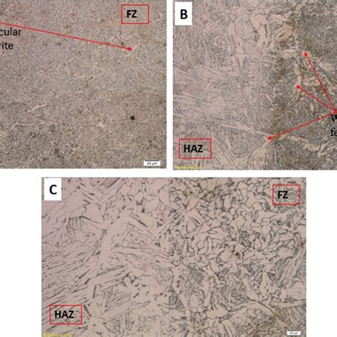 Microstructure Evaluation A Tig Weld B Mig Weld C Tig Mig Weld