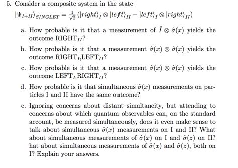 Consider A Composite System In The State An Element Chegg Com
