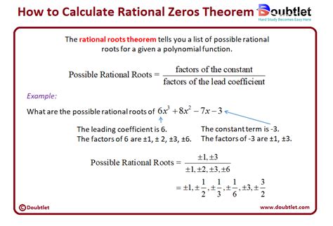 Rational Zeros Theorem Calculator