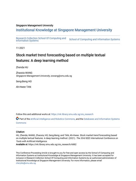 stock market trend forecasting based on multiple textual features pdf