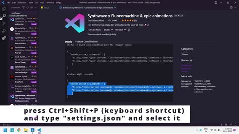 customizing vs code appearance synthwave x fluoromachine and epic