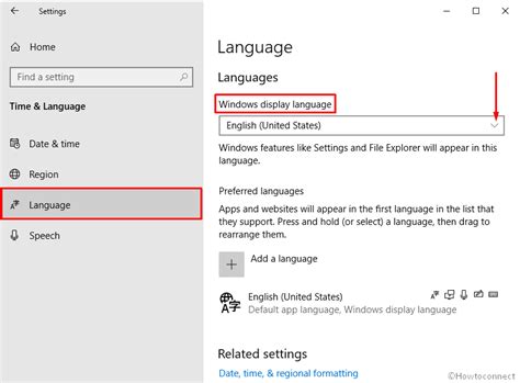 how to configure display and input language settings on windows 10