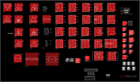 47road Traffic Signs Blocks Autocad File Dwg 1 Free Cad Blocks
