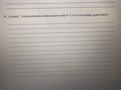 solved 9 [4 points] using mathematical induction prove that