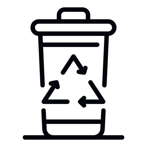 Garbage Recycling Bin Icon Outline Style 15366887 Vector Art At Vecteezy