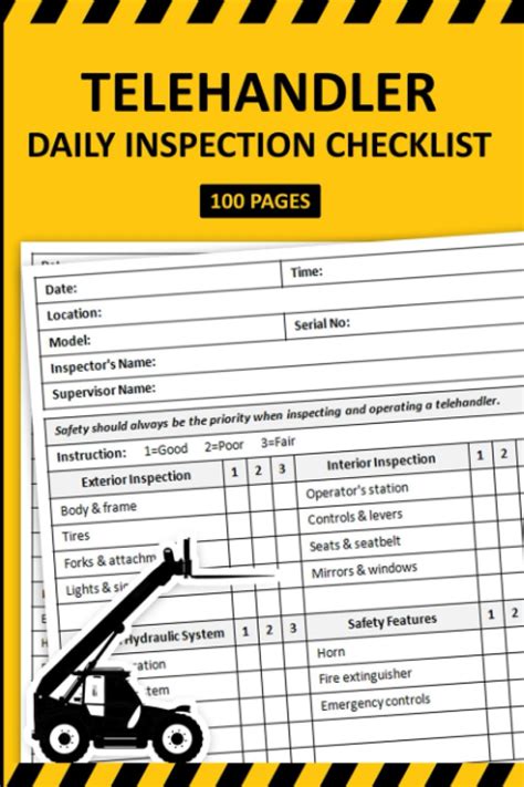 Telehandler Daily Inspection Checklist Telehandlers Pre Use Inspection