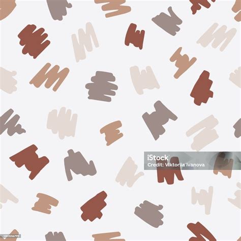 손으로 그린 현대 패턴의 브러시 스트로크 벡터 원활한 패턴 텍스처 셰이프 보헤미안 색상의 추상적 배경 갈매기표 수장에 대한 스톡