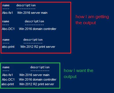 Powershell For Each Loop Output Without Heading Stack Overflow