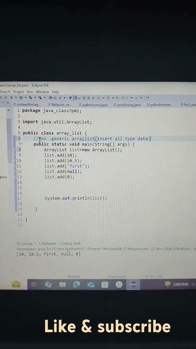 Collection Frame Work Array List In Java Codewithmagic489 Youtube