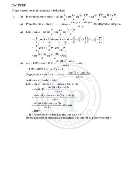 Principle Of Mathematical Induction Is A Way To Prove A Statement Is