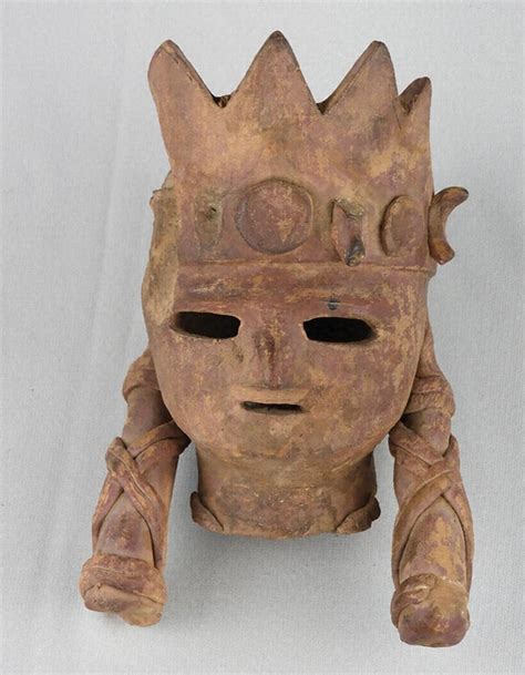 Terracotta Head Of A Shamaness Princess Japan Kingdom Of Yamatai Yayoi Period 1 200 Ad