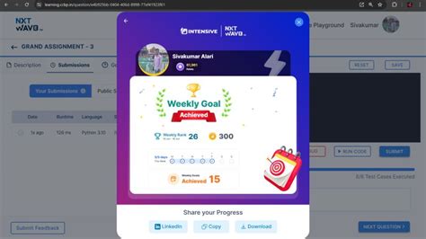 alari sivakumar on linkedin learningprogress nxtwave ccbp consistency