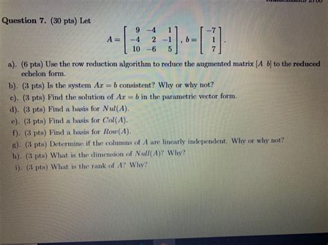 Solved Use The Row Reduction Algorithm To Reduce The