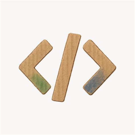 Cardboard Coding Symbol Illustration Free Photo Illustration Rawpixel