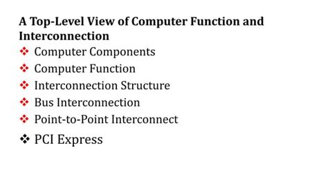 a top level view of computer function and interconnection 1 pptx