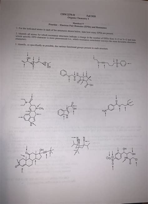 Chm 2270 01 Fall 2030 Organic Chemistry Handout 9
