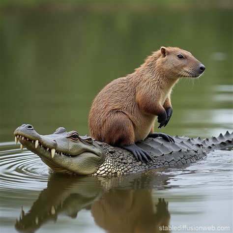 Capybara Attack Crocodile