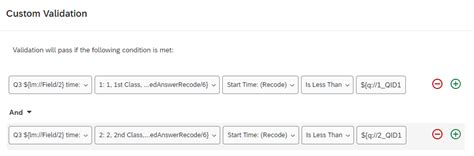 loop and merge custom validation comparing drop down responses within