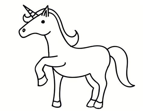简笔画独角兽怎么画图片 简笔画独角兽怎么画图片大全 画趣文库（我爱生活）
