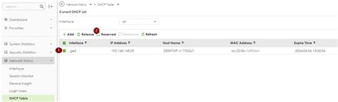 how to add existing dhcp ip to reserved ip from web gui in usg flex h