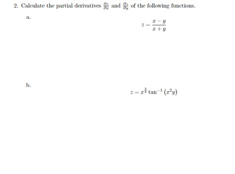 Solved Calculate The Partial Derivatives Xz And Yz Of Chegg