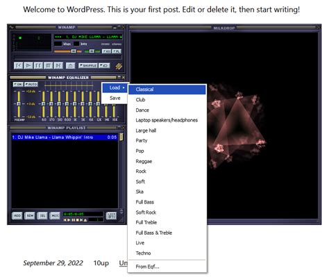 Add Support For Milkdrop Visualizations · Issue 45 · 10upretro Winamp Block · Github