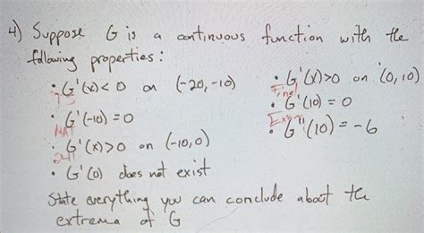 Solved A A 4 Suppose Gis Continuous Function With The