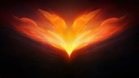 A Fiery Abstract Image Of A Flower Like Shape With A Radiant Yellow