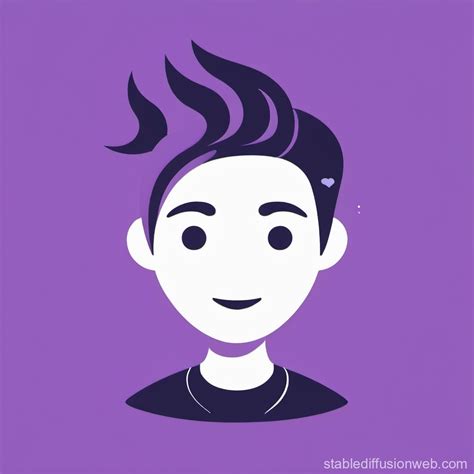 Non Binary Character Vector Graphic Profile Image Icon Cute Stylised