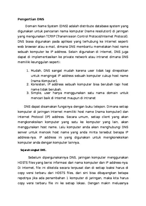 Doc Konfigurasi Dns Server Pada Debian