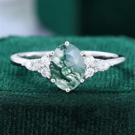 Oval Vs Round Vs Pear Moss Agate Rings Which Shape Is Best