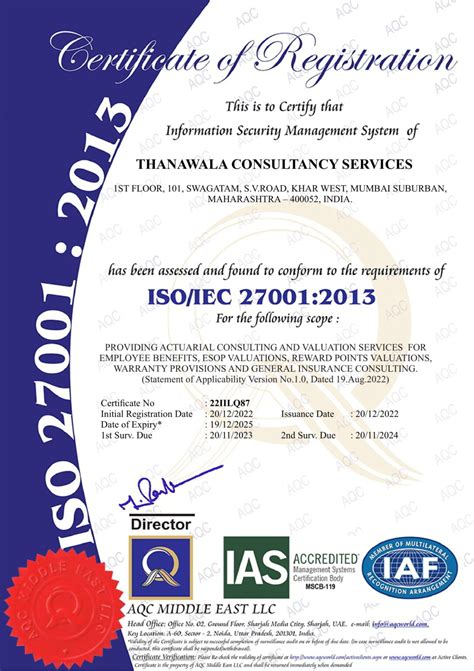 ISO Certification Thanawala Consultancy